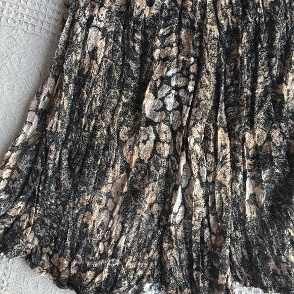 Reba | Skirts | Reba Metallic Mesh Lined Fit Flare Pullon Stretch Swing ...